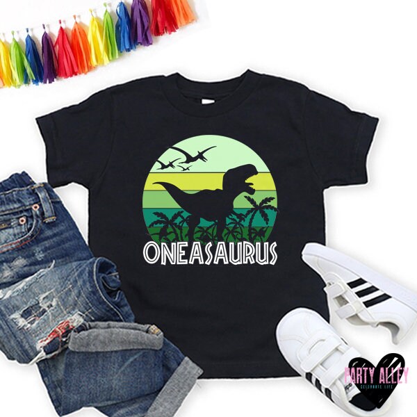Oneasaurus Birthday Shirt T-rex Birthday Dinosaur Birthday - Etsy