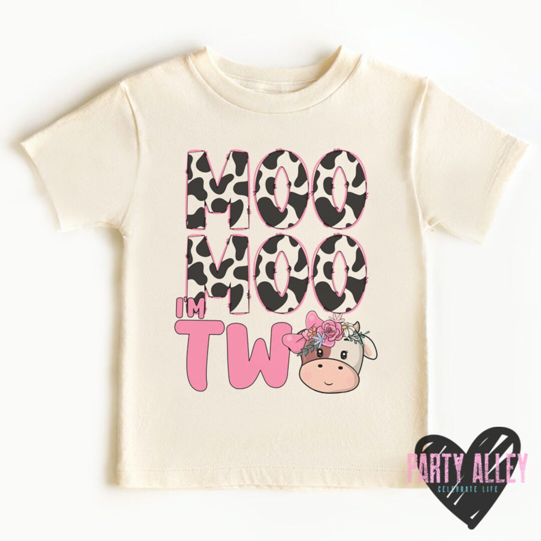 Moo Moo I'm Two Shirt Cow Birthday Shirt 2nd Birthday Shirt Farm ...