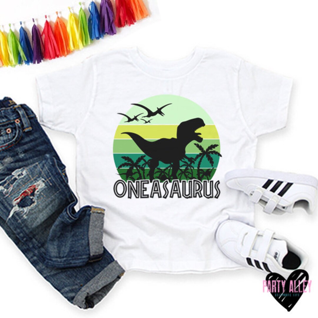 Oneasaurus Birthday Shirt T-rex Birthday Dinosaur Birthday - Etsy