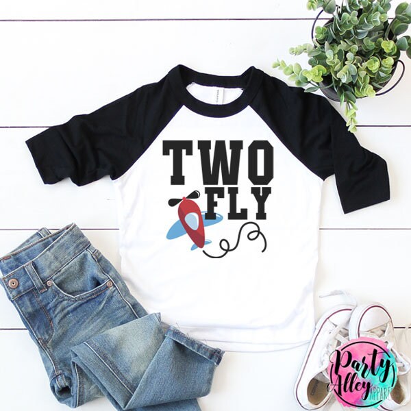 Two fly shirt 2nd birthday shirt Airplane birthday shirt | Etsy
