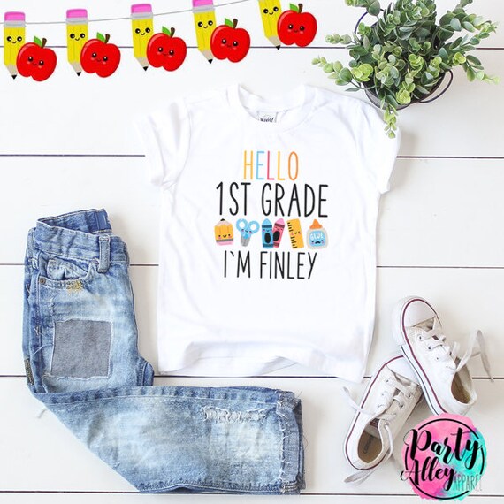 First Grade Shirt Back to School Shirt First Day of First - Etsy