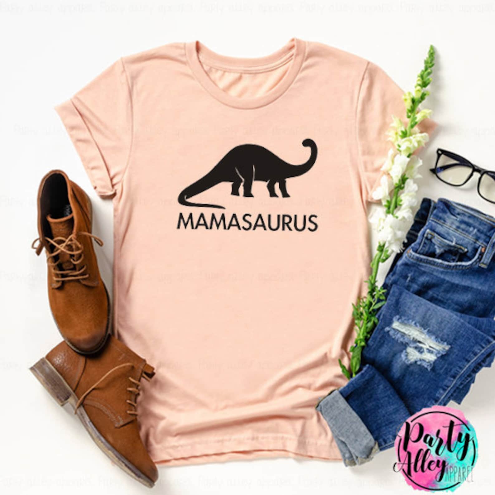 Mamasaurus shirt Mom dinosaur shirt Dinosaur birthday | Etsy