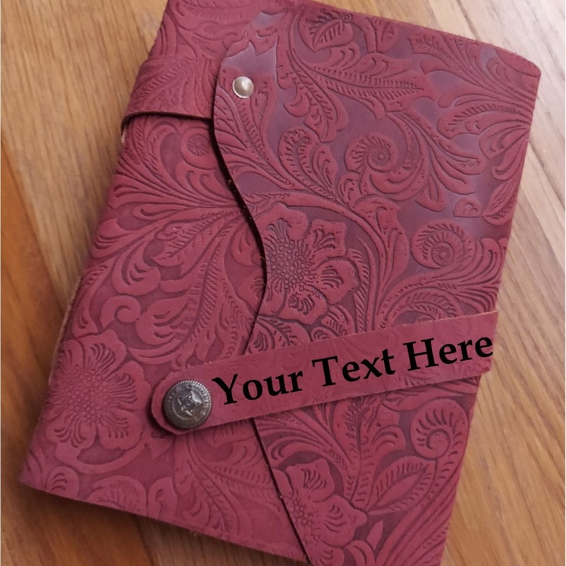 Red Leather Journal - Etsy