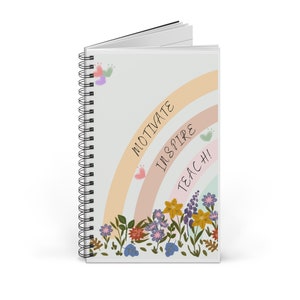 Personalised Teacher Gift Notebook Journal, Spiral Bound, Blank, Lined ...