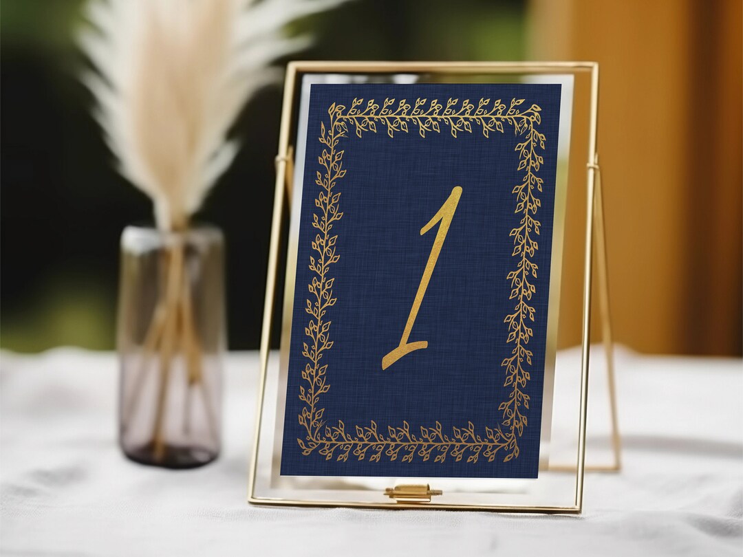 Beauty and the Beast Table Numbers, Gold Table Numbers, Printable Table ...