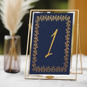Beauty and the Beast Table Numbers, Gold Table Numbers, Printable Table ...