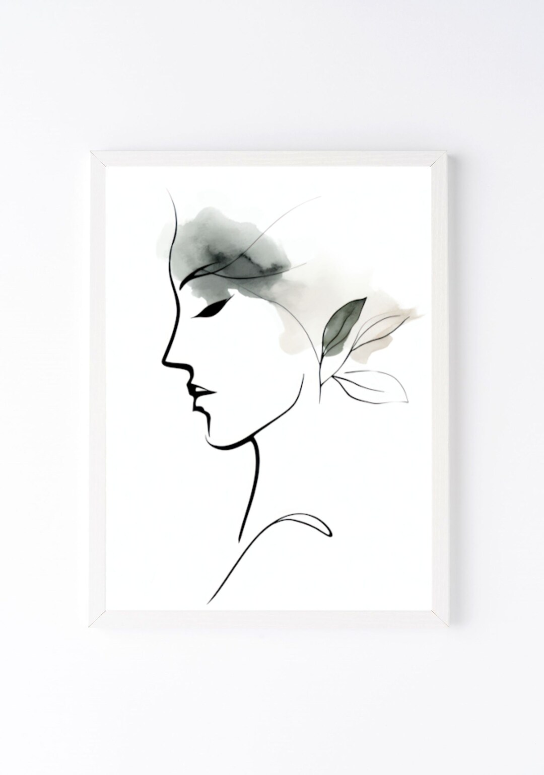 Elegant Abstract Line Art Woman Drawing, Feminine Wall Art Print ...