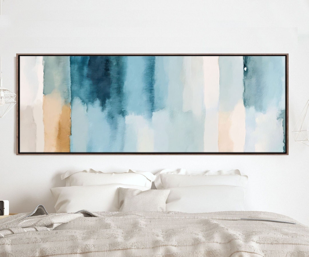 Large Wall Art, Abstract Watercolor Print, Long Horizontal Artwork ...