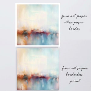 Neutral and Blue Wall Art, Abstract Watercolor Set of 2 Prints, Bedroom ...