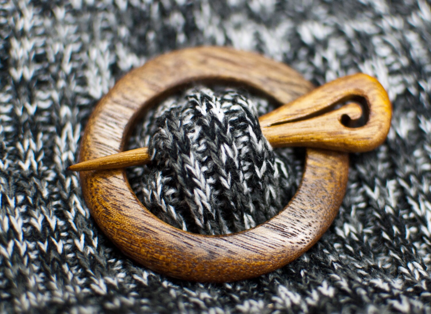 Wooden shawl pin | Etsy