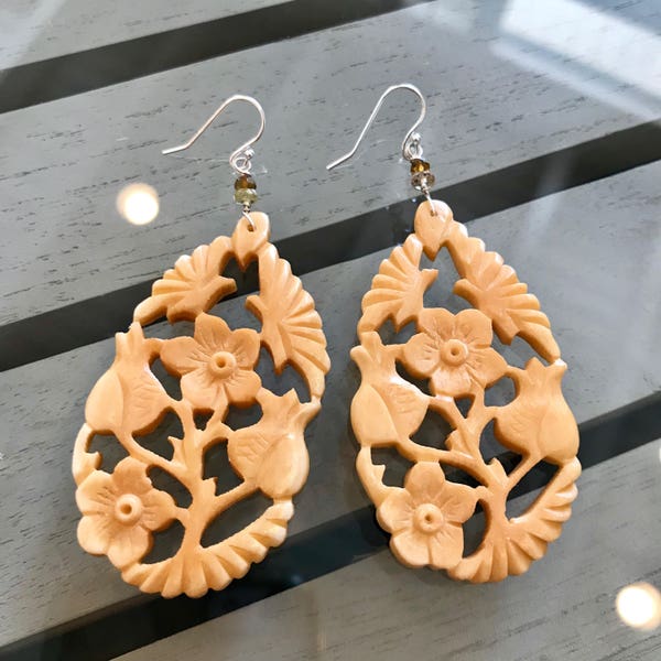 Bone Earrings - Etsy