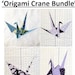 Origami Cranes FPP Foundation Paper Piecing Quilting Block Bundle- 4 ...