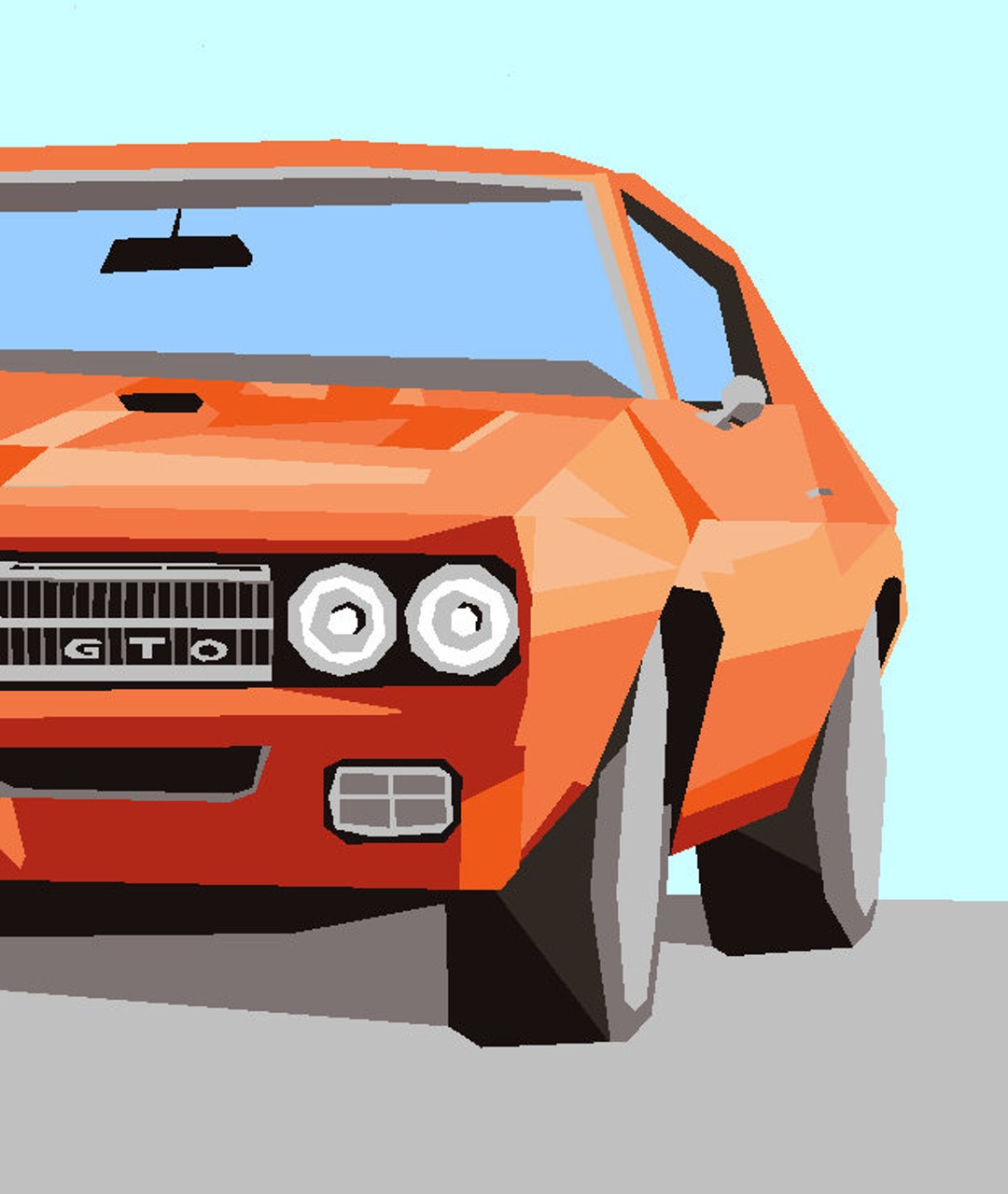 Car - Pontiac 1968 GTO FPP Pattern, Foundation Paper Piecing Quilting ...