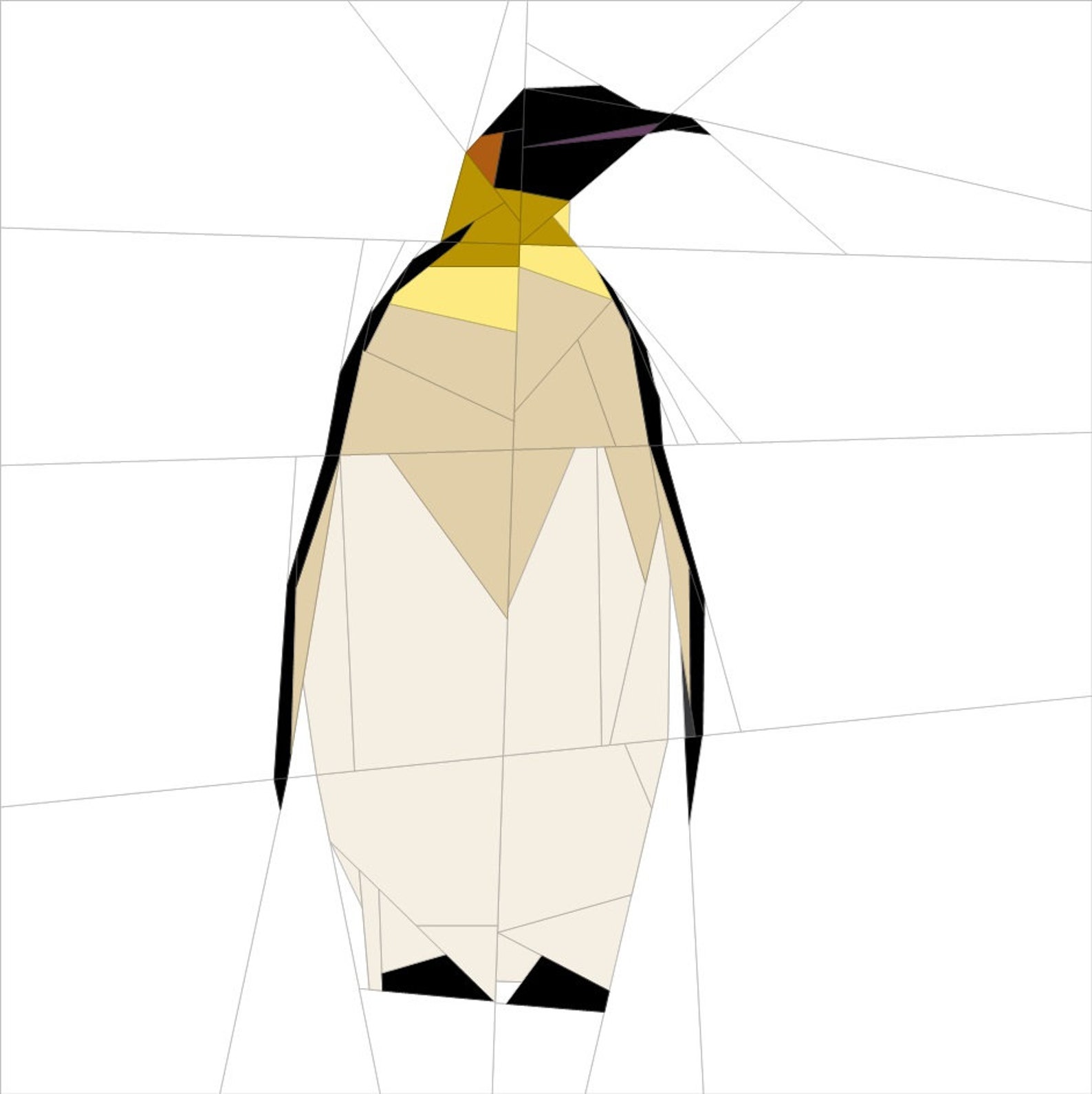 King Penguin FPP Block Pattern - Etsy