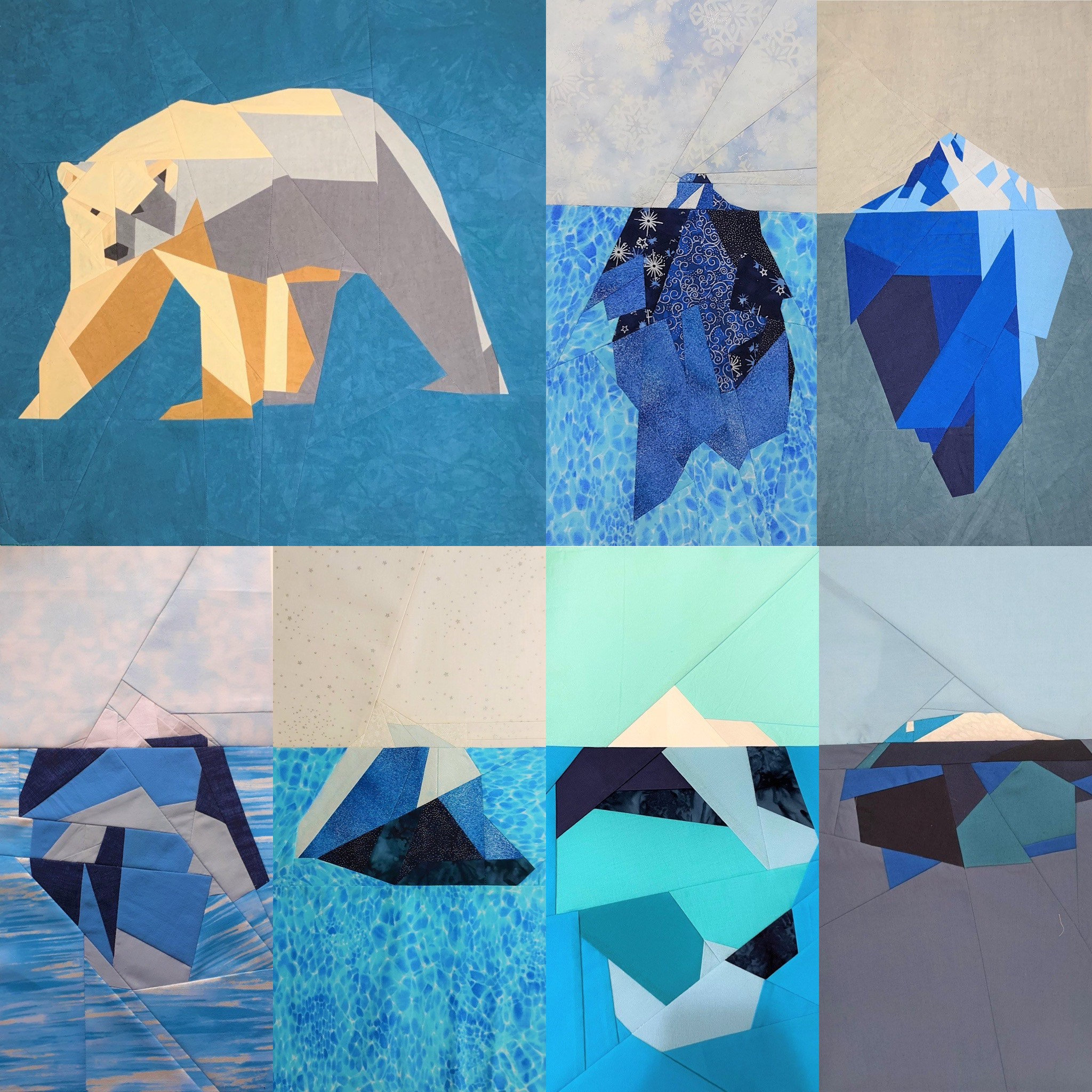 Artic FPP Pattern polar Bear and Icebergs - Etsy