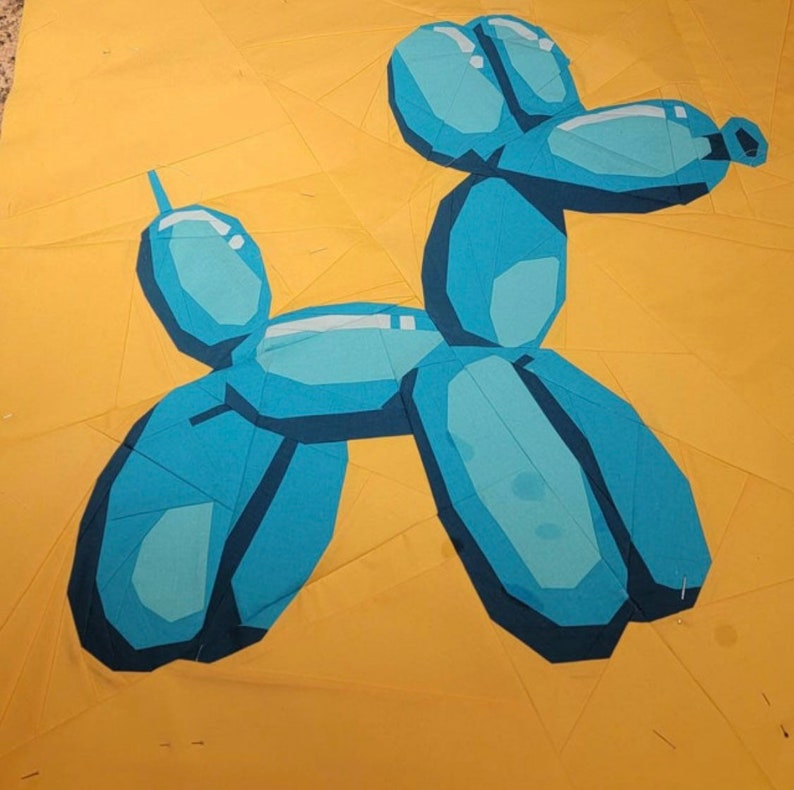 Balloon Dog FPP Foundation Paper Piecing Quilting Project - Etsy