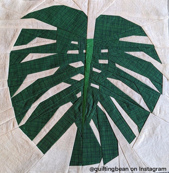 Monstera Leaf FPP Block Pattern | Etsy