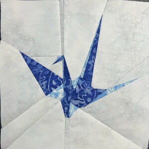 Origami Crane FPP Foundation Paper Piecing Quilting Project Block ...