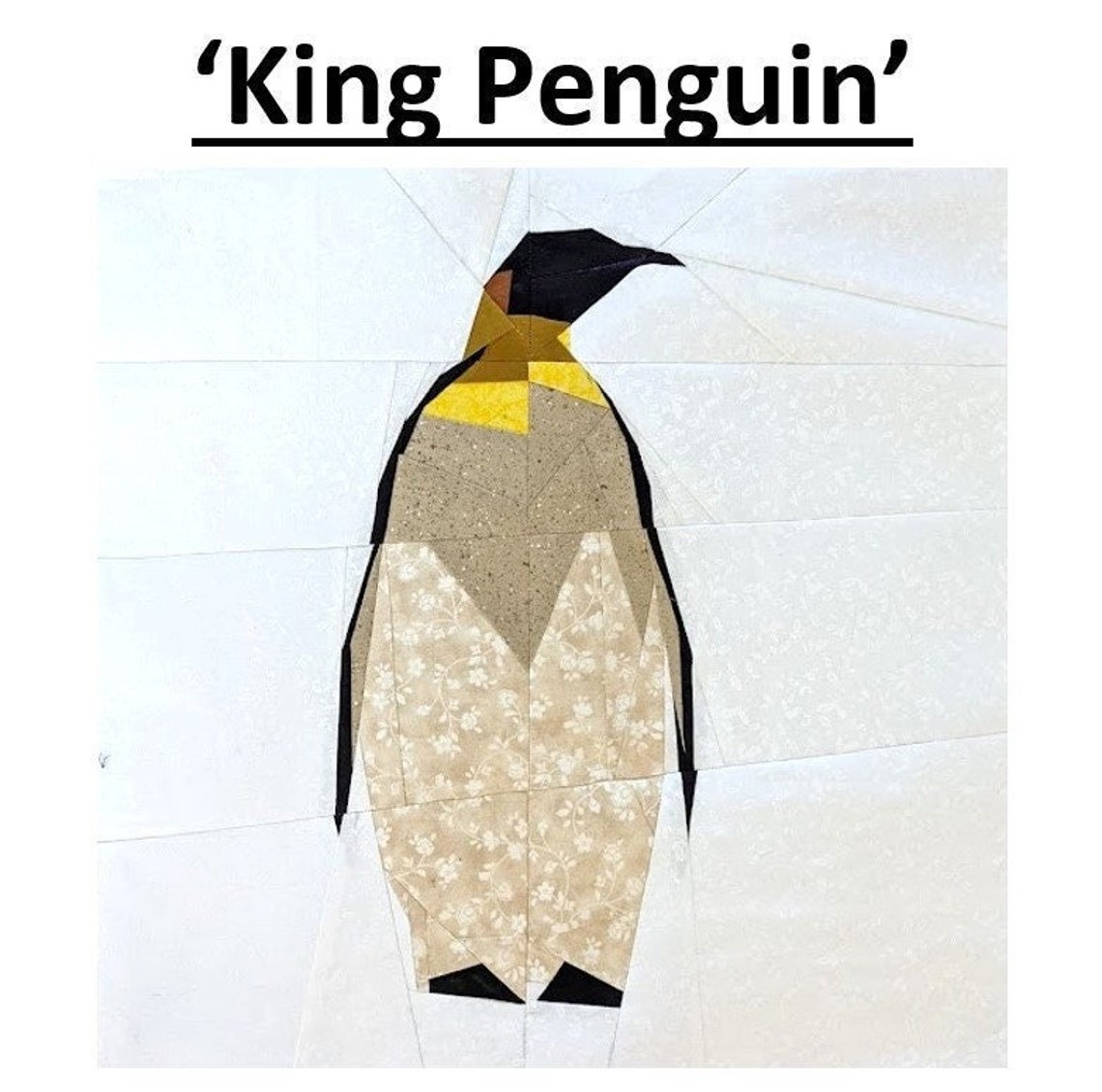King Penguin FPP Block Pattern - Etsy