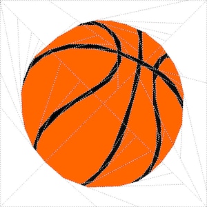 Basketball FPP Foundation Paper Piecing Quilting Project Block ...