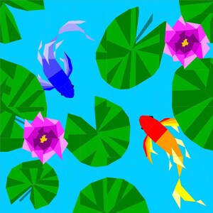 The Koi Pond FPP Project Pattern - Etsy