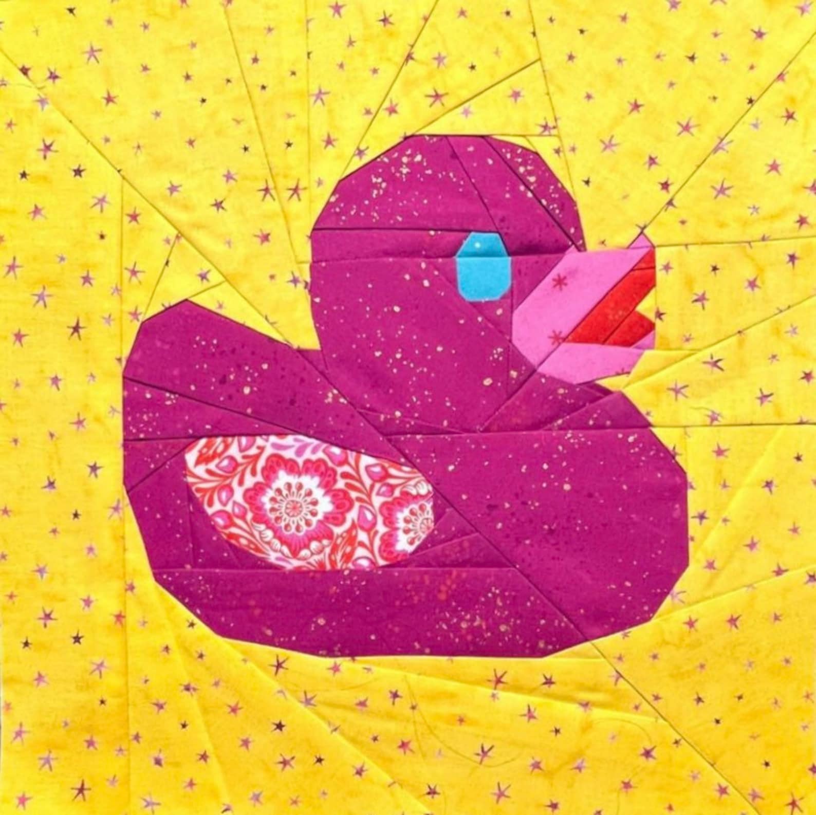 Rubber Duck FPP Foundation Paper Piecing Quilting Pattern ...