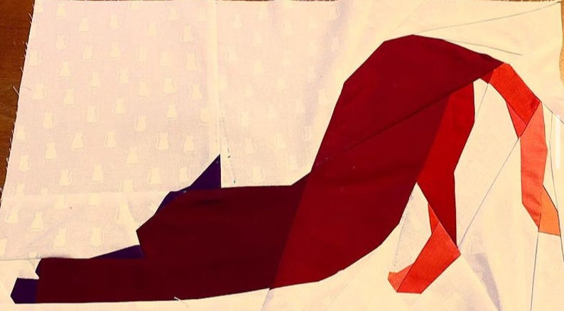 Stretching Cat FPP Pattern Block Foundation Paper Piecing - Etsy