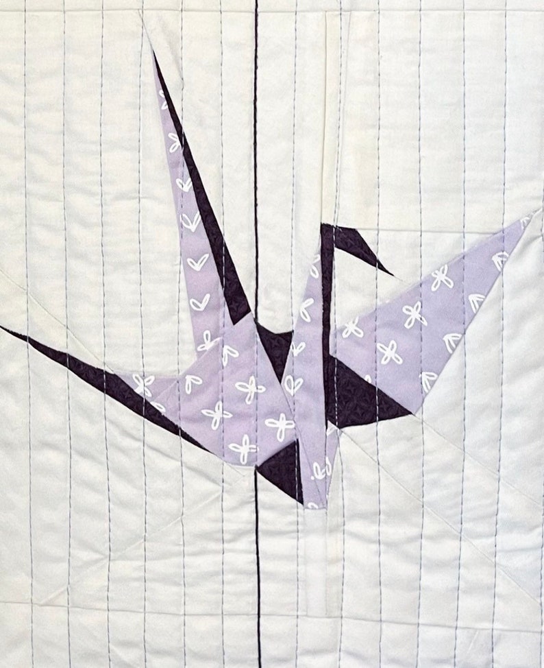 Origami Crane FPP Foundation Paper Piecing Quilting Project Block ...