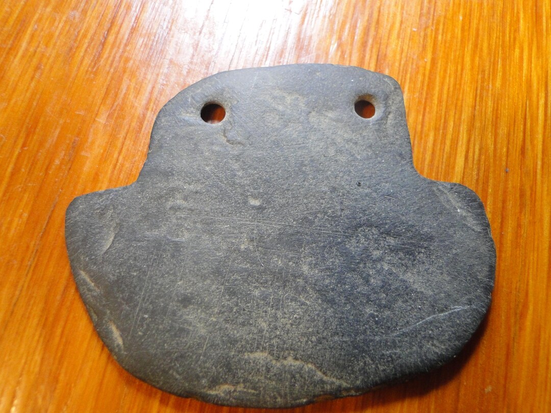 Authentic Indian Pendant Gorget Arrowhead Artifact - 2 1/8" X 2 1/4 ...