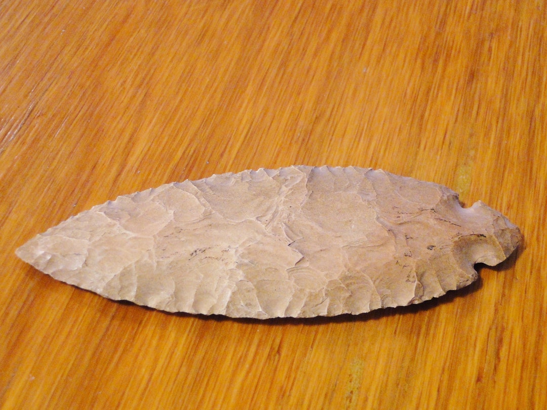 Authentic Ohio Indian Turkey Tail Spear Point Arrowhead Artifact - 1 3/ ...