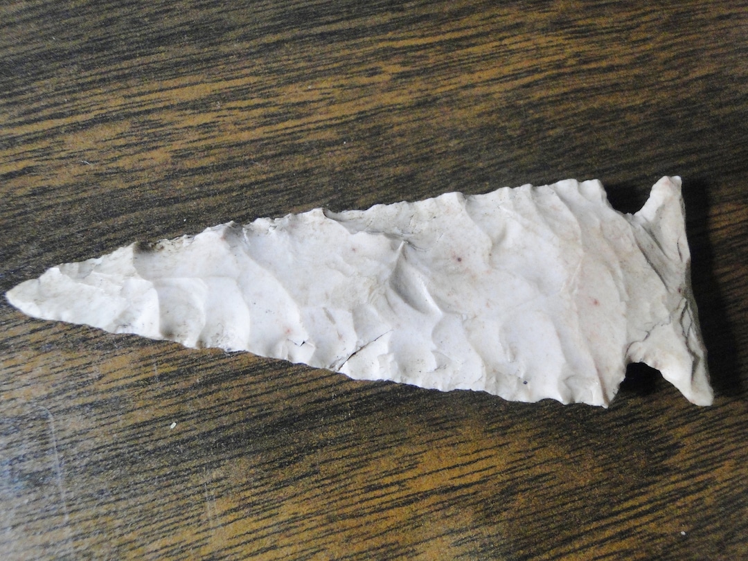 Authentic Indian Arrowhead Point Spear Artifact - 1 1/8" X 3 1/8 ...