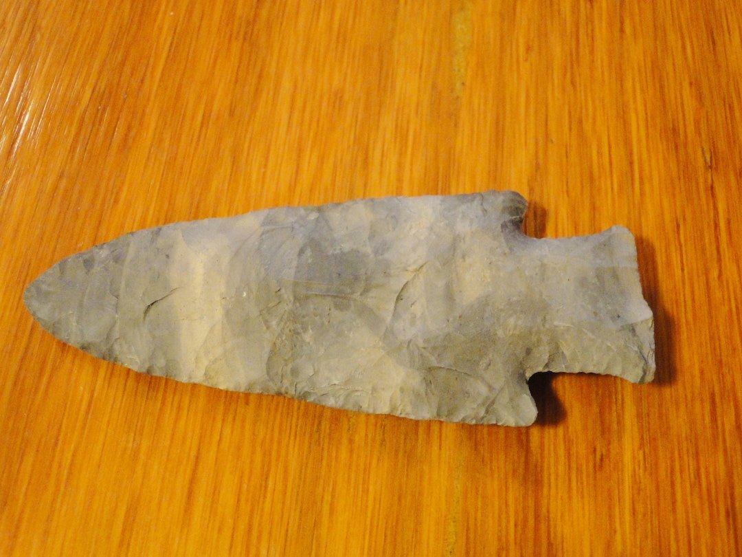 Authentic Indian Hardin Arrowhead Spear Point Artifact - 1 3/4" X 4 1/8 ...
