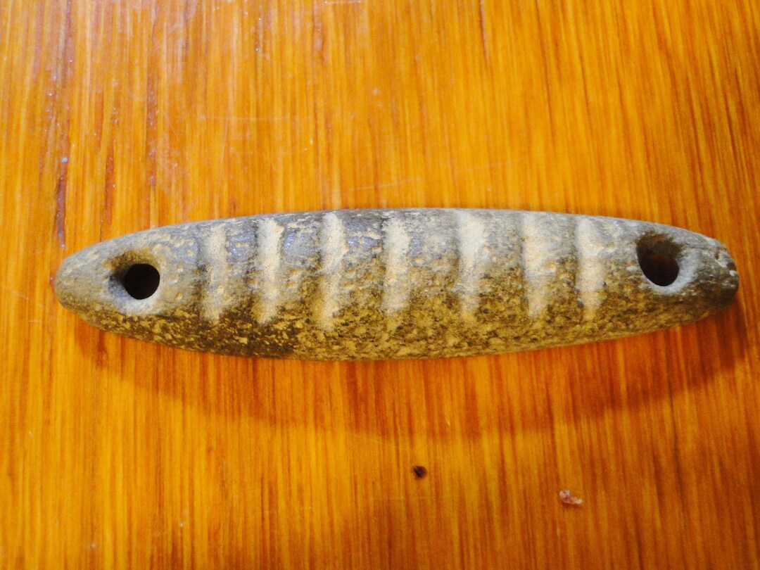 Authentic Indian Bar Weight Bannerstone Arrowhead Spear Point Artifact ...