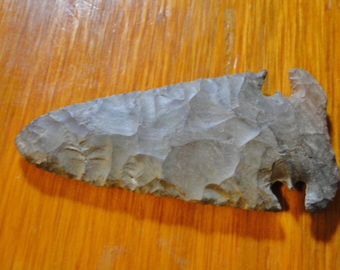 Authentic Indian Thebes E-notch Arrowhead Artifact - Arrowhead - W/ COA ...