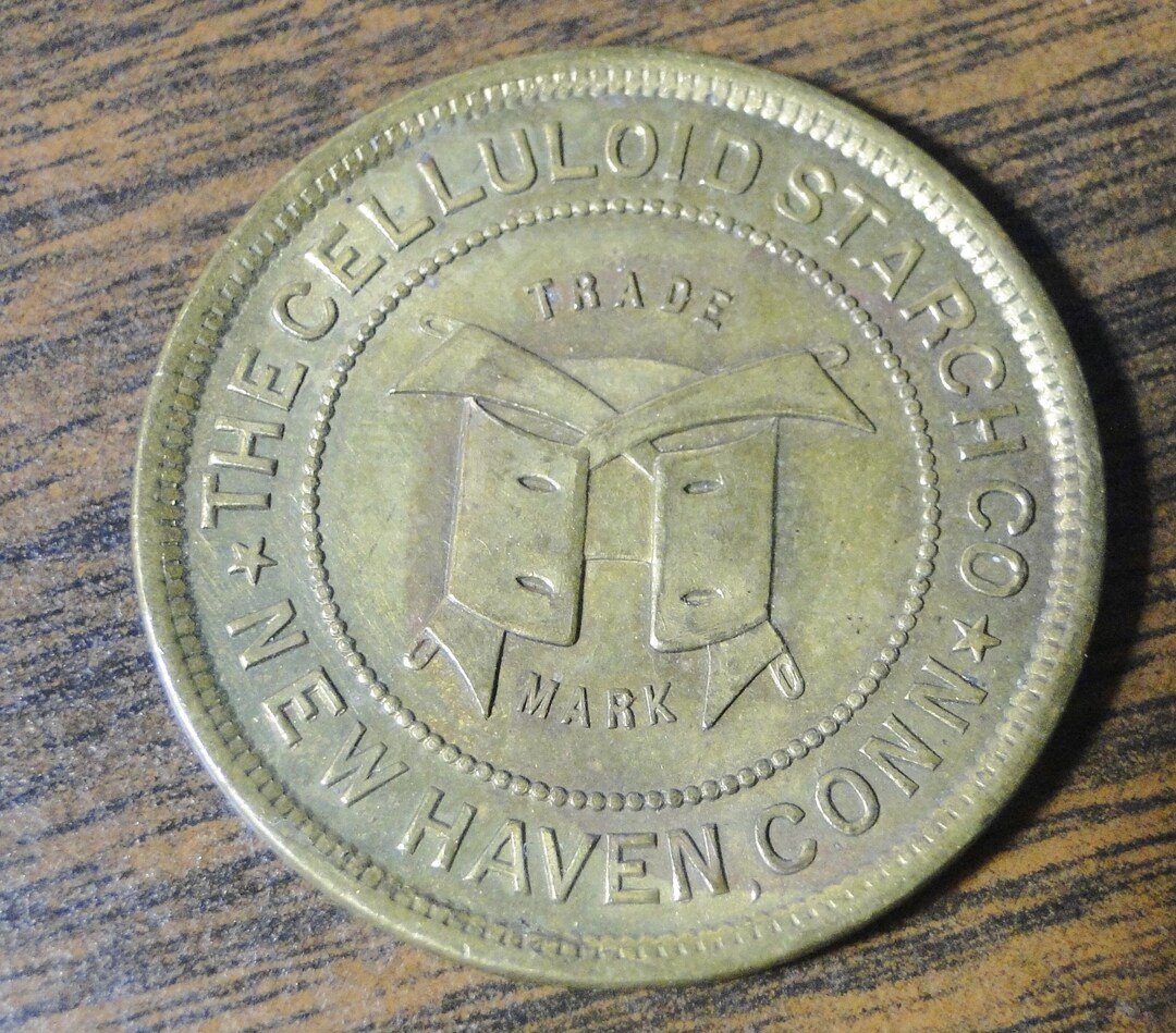 1890 the Celluloid Starch Co Token - Brass - 1 1/4" Diameter - Great ...