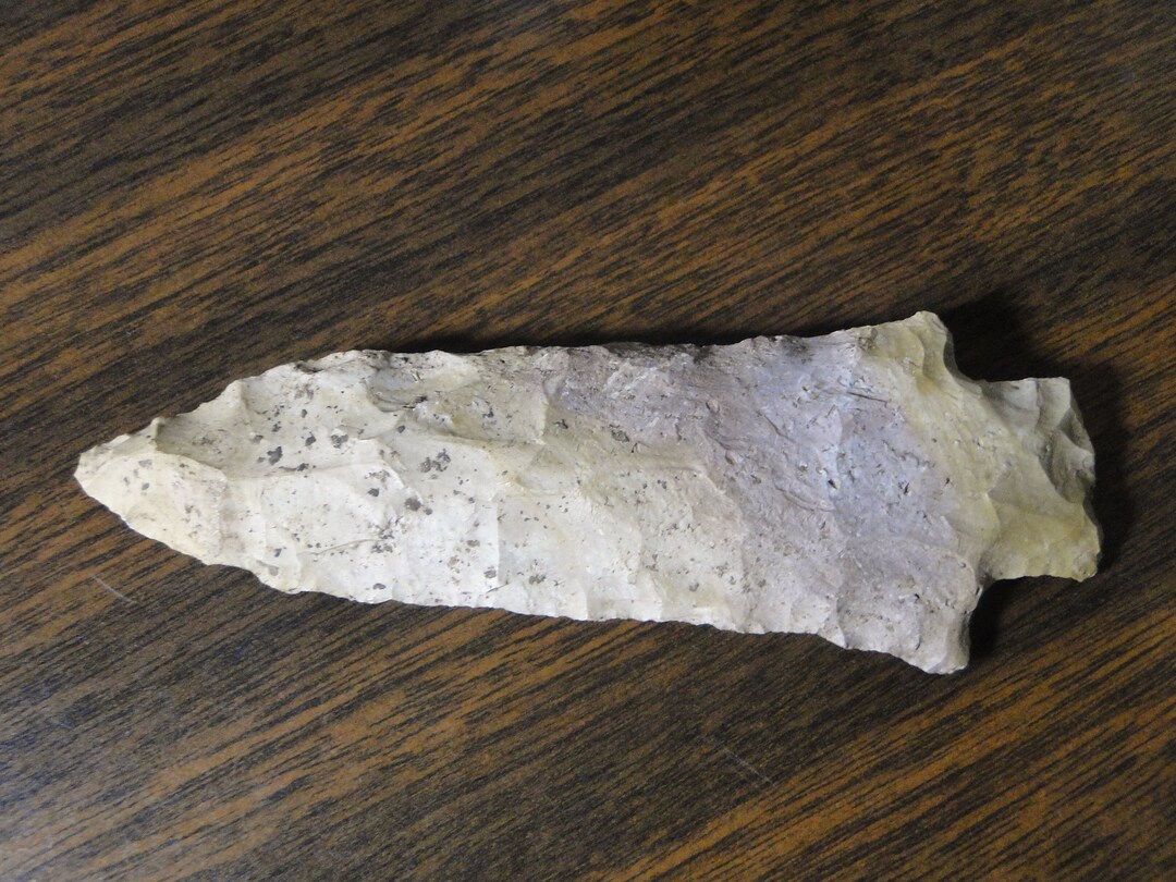 Authentic Etley Indian Arrowhead Spear Point Artifact - 1 1/2" X 4 1/4 ...