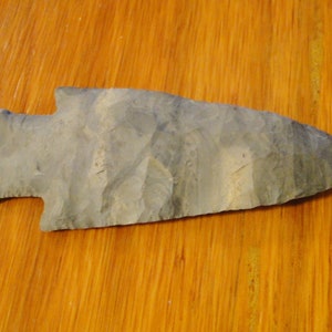 Authentic Indian Hardin Arrowhead Spear Point Artifact - 1 3/4" X 4 1/8 ...