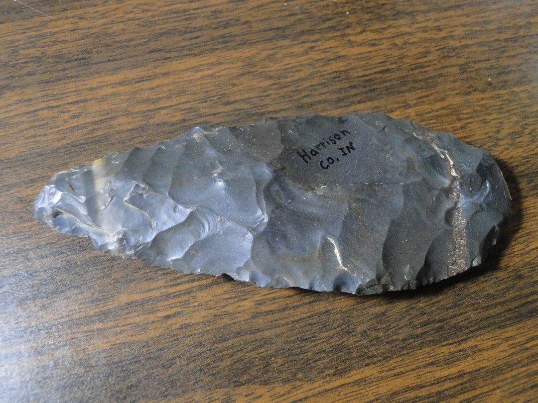 Authentic Indian Scraper Arrowhead Hoe Spear Point Artifact - 7/8" X 4 ...