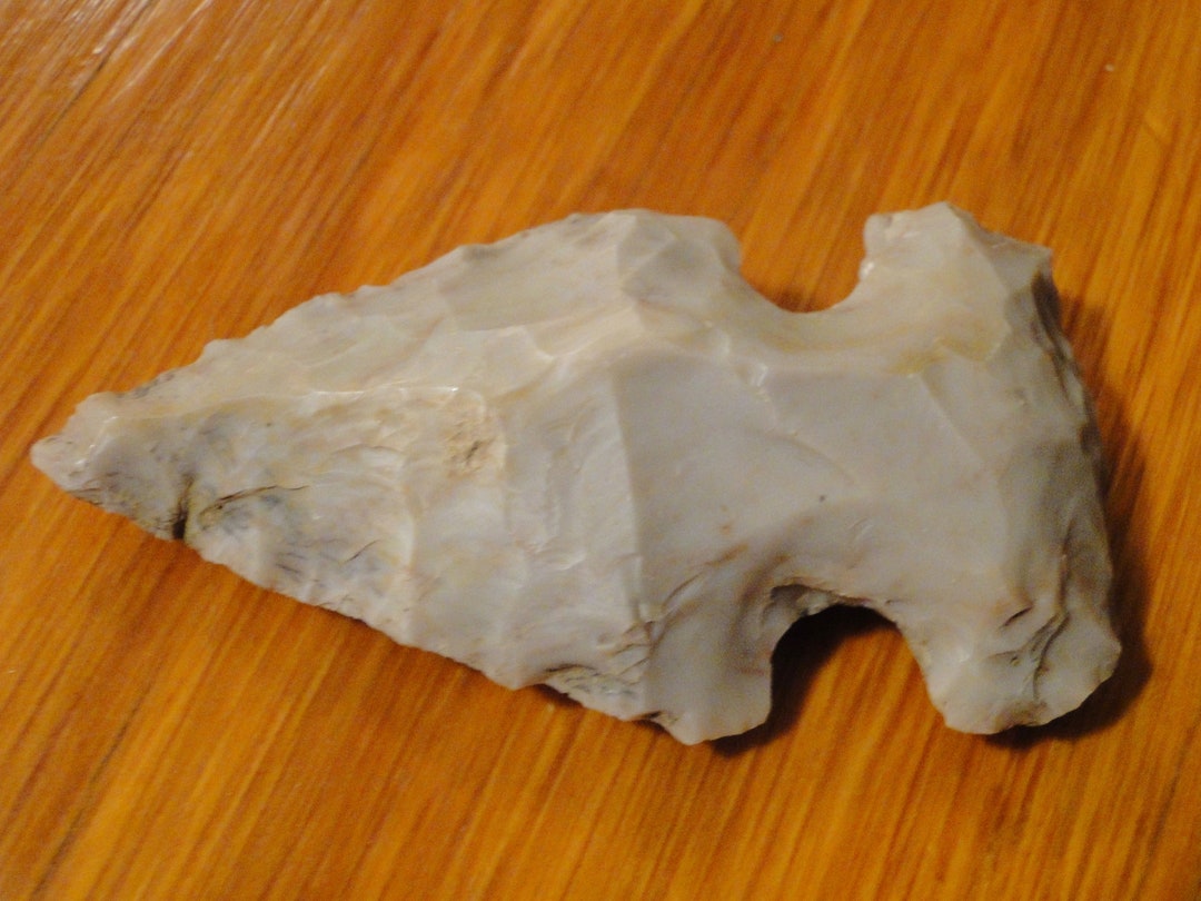 Authentic Thebes Indian Arrowhead Spear Point Artifact - 1 1/2" X 2 3/4 ...