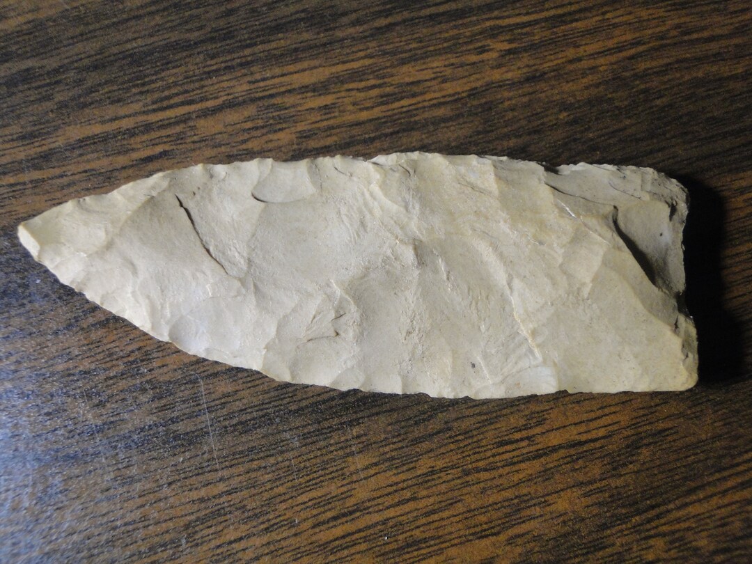Authentic Paleo Indian Arrowhead Spear Point Artifact - 1 1/8" X 3 1/4 ...