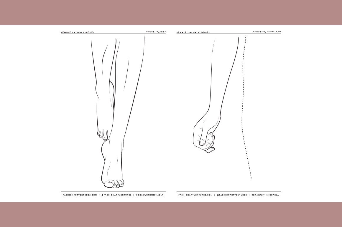 Female Catwalk Model Printable | Fashion Template, Fashion Illustration ...