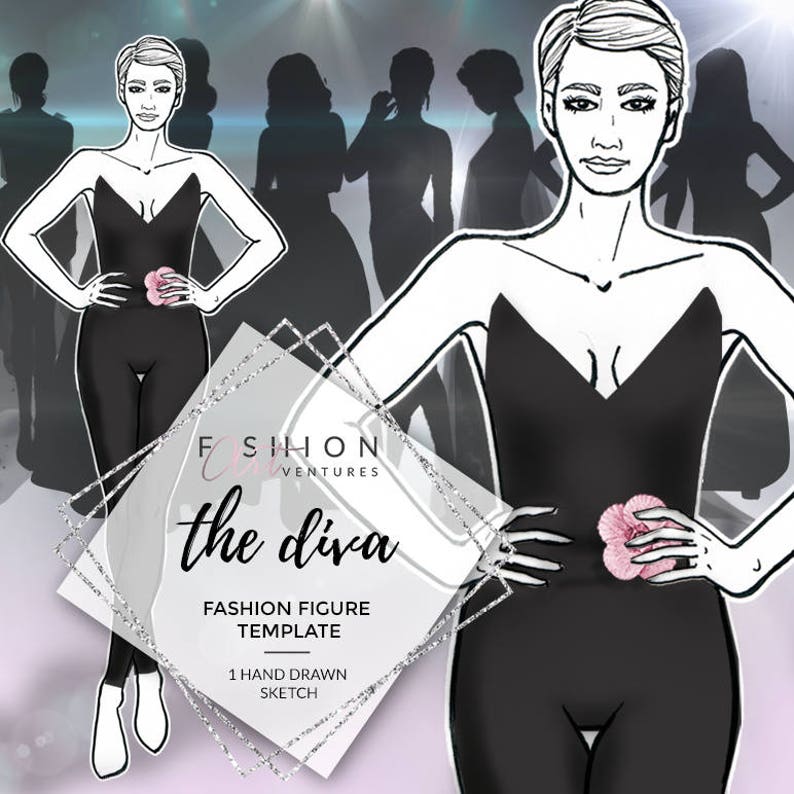 The Diva | Fashion Template, Fashion Illustration, Croquis, Fashion ...