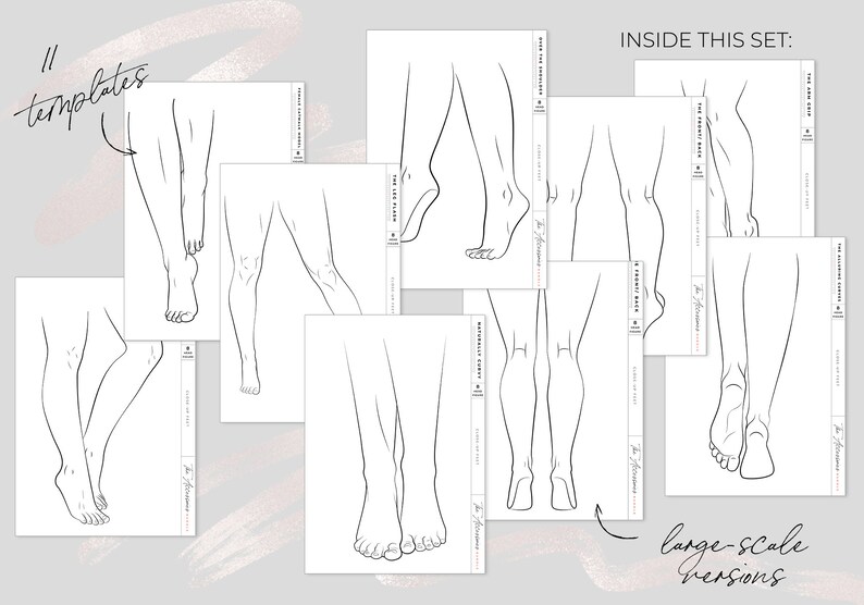 The Plus-size Female Legs and Feet Croquis- Curvy Fashion Template ...