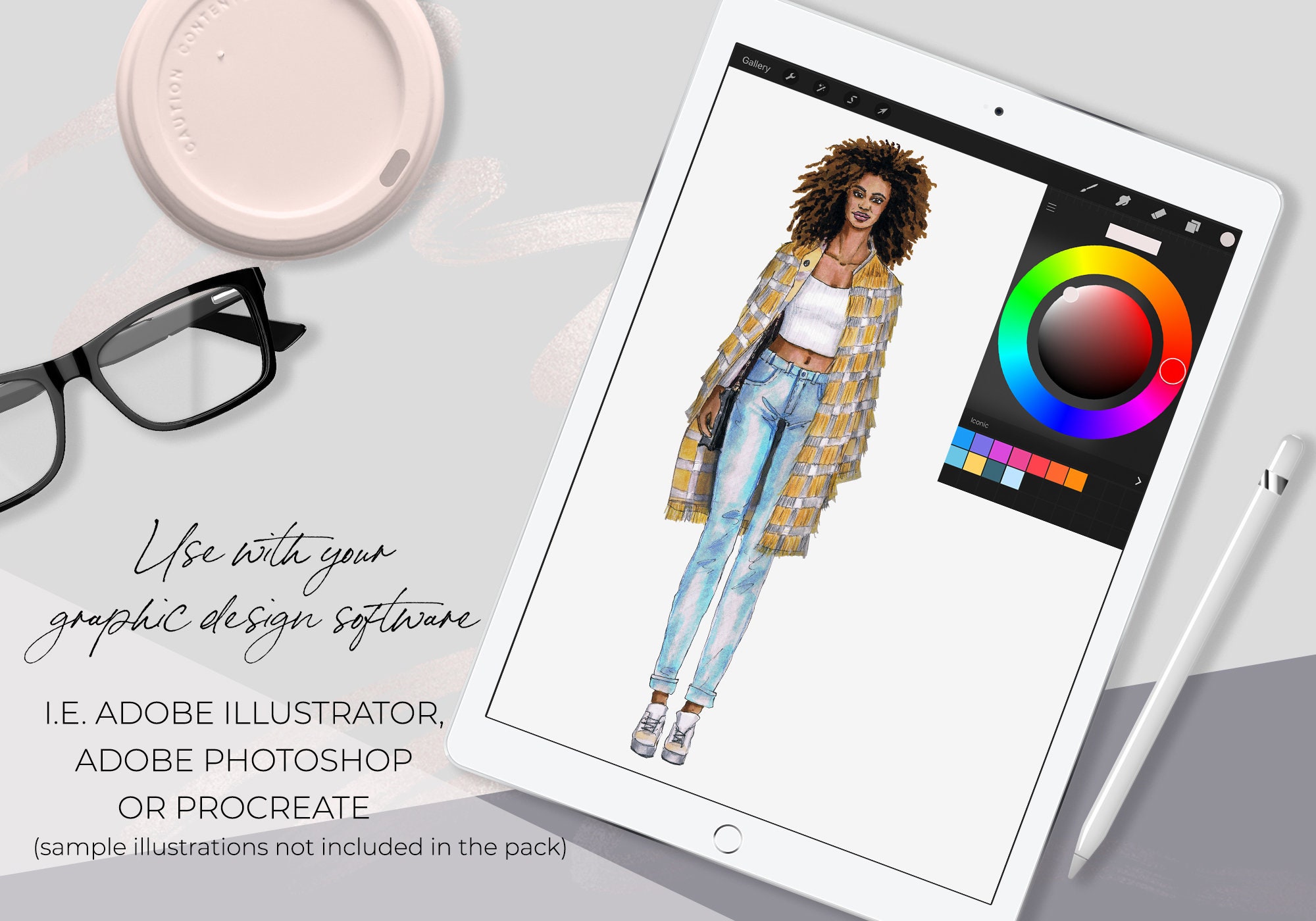 The Basic Female Figure 8 Heads/regular FIT Fashion Template/fashion ...