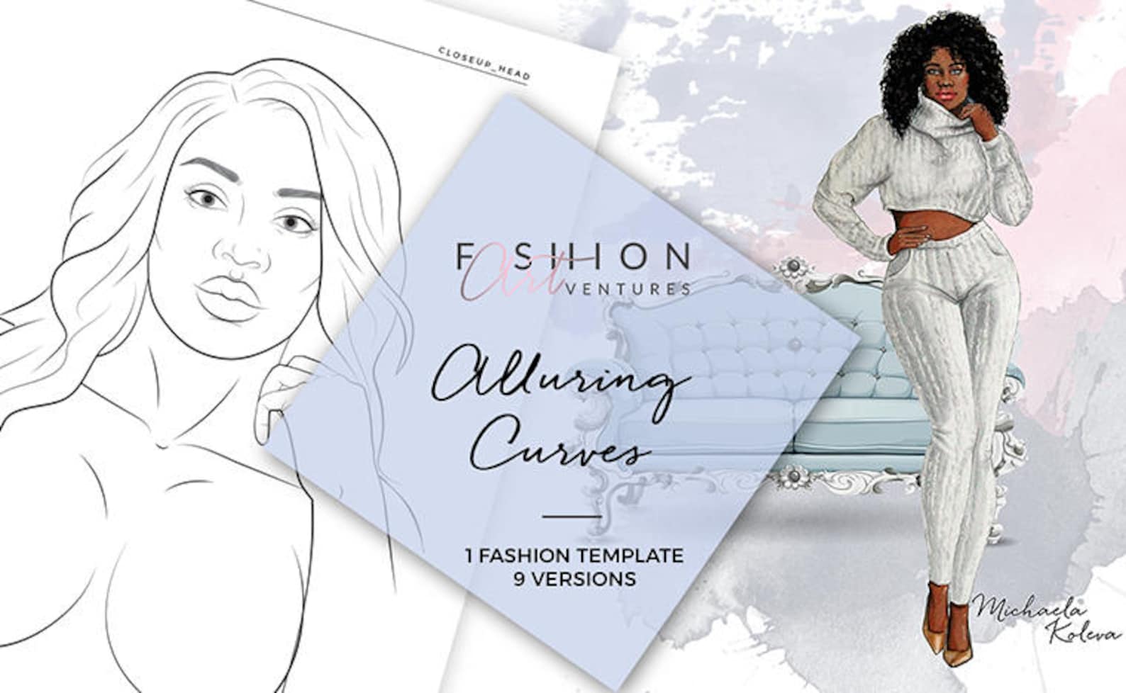 Alluring Curves Printable | Plus Size Fashion Template,fashion ...