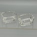 Antique 1880 Central Glass Beveled Rectangular Salt Cellars HJ Reprint ...
