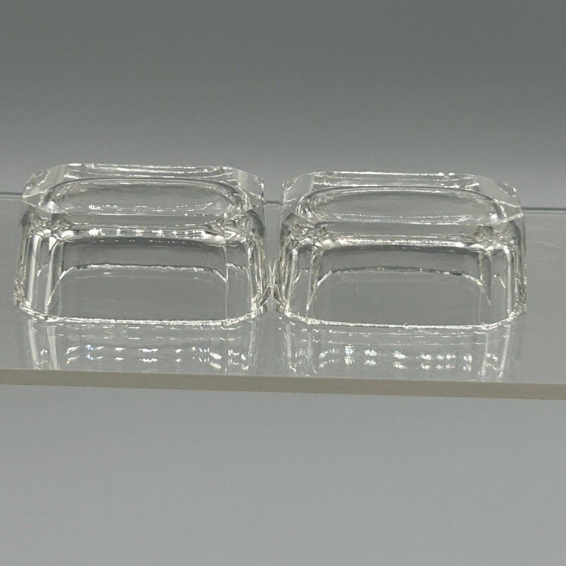 Antique 1880 Central Glass Beveled Rectangular Salt Cellars HJ Reprint ...