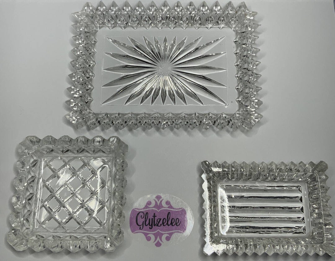 Antique EAPG and Vintage Cut Glass Small Plates Lot of 3 - Etsy