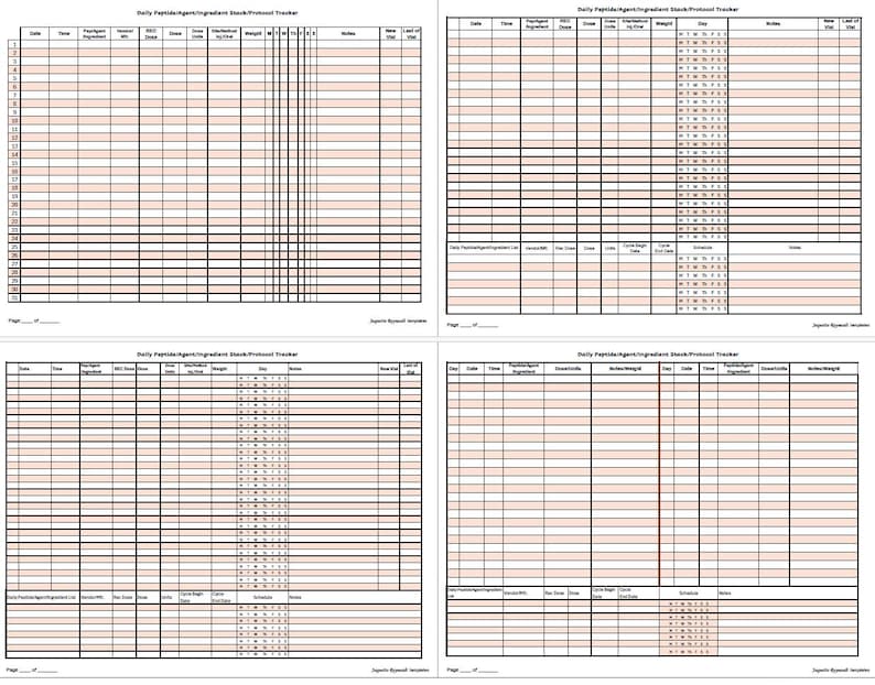 Prescription, Medicine, Supplement, Peptide Tracker - Etsy