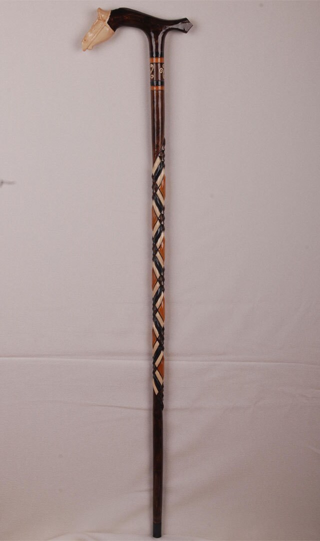 Handmade-horse-head-wood-cane-walking Stick Bk3 - Etsy